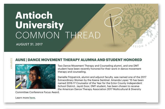Common Thread - August 2017 › Antioch University