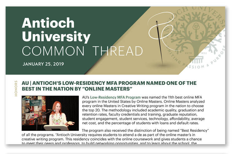 Common Thread – January 2019 › Antioch University