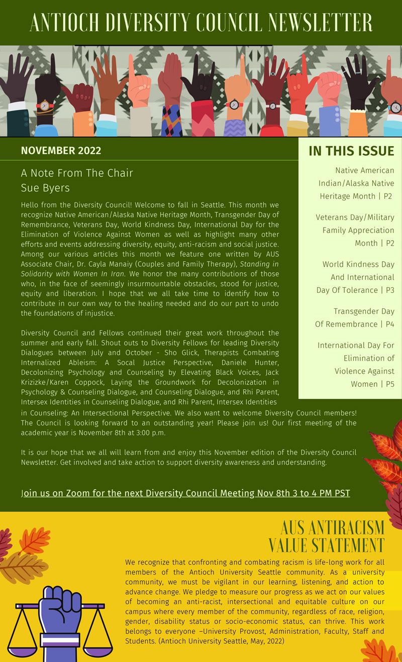 Diversity Council Newsletters › Antioch University